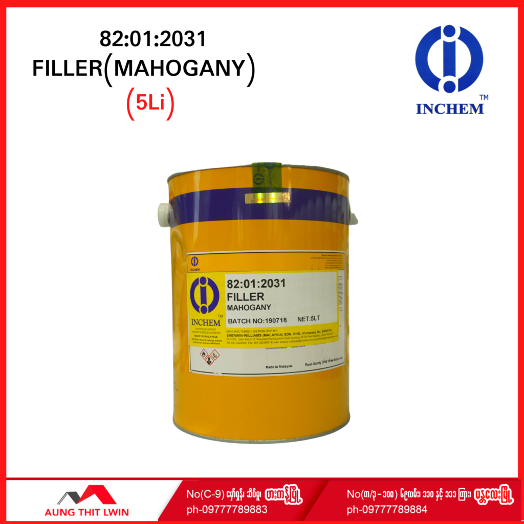 Inchem Filler (Mahogany) 82:01:2031 (5liter) - Aung Thit Lwin